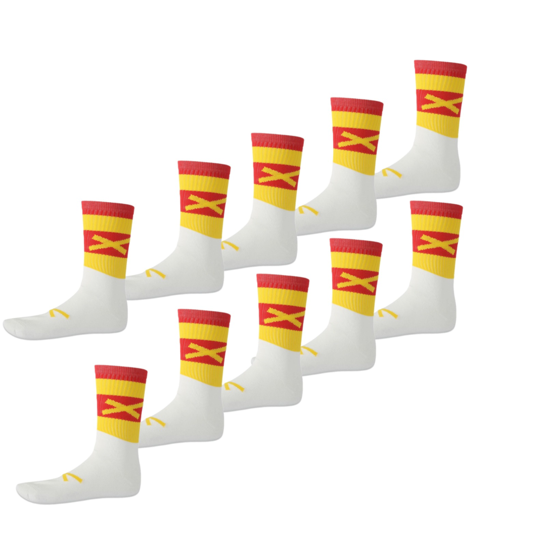 GAA Hoop Socks Red & Yellow Bulk Buy | Lar Corbett Sports