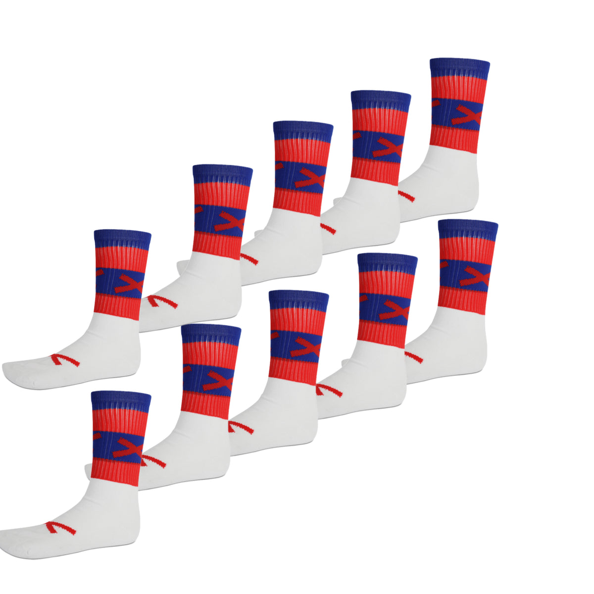 Bulk Offers GAA Hoop Sock (Blue & Red) – Lar Corbett Sports