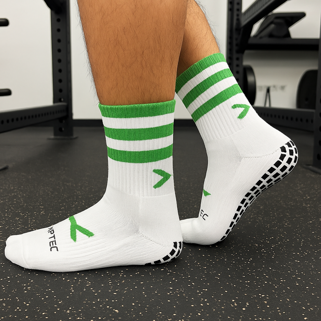 X Pro Midi Grip Sock Green & White | GAA Performance Socks | Lar ...