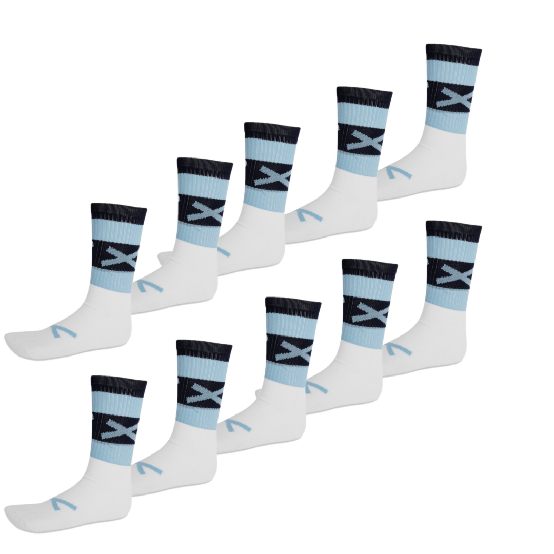GAA Hoop Socks Navy & Sky Blue Bulk Buy | Lar Corbett Sports