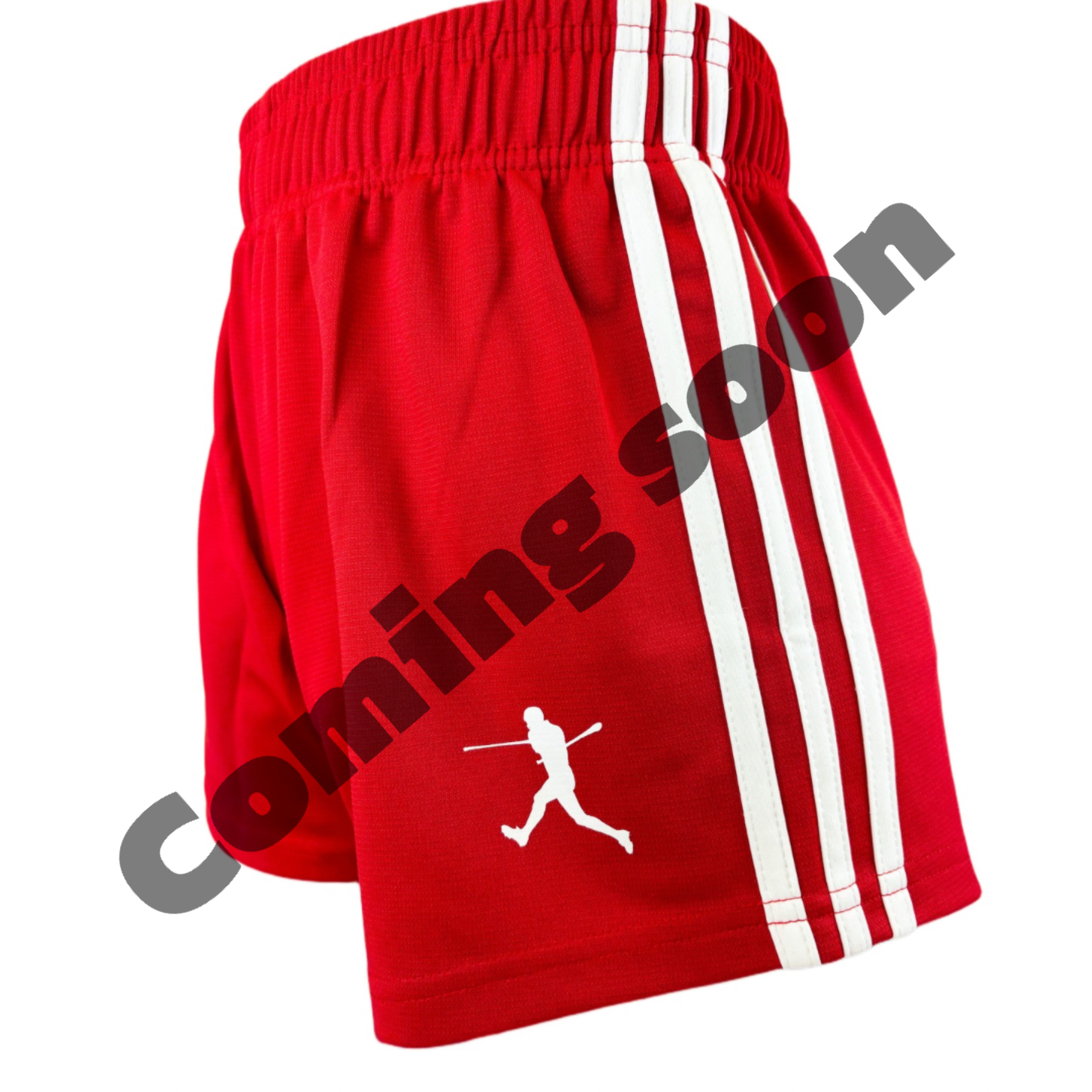 New Logo Shorts (red and white) – Lar Corbett Sports